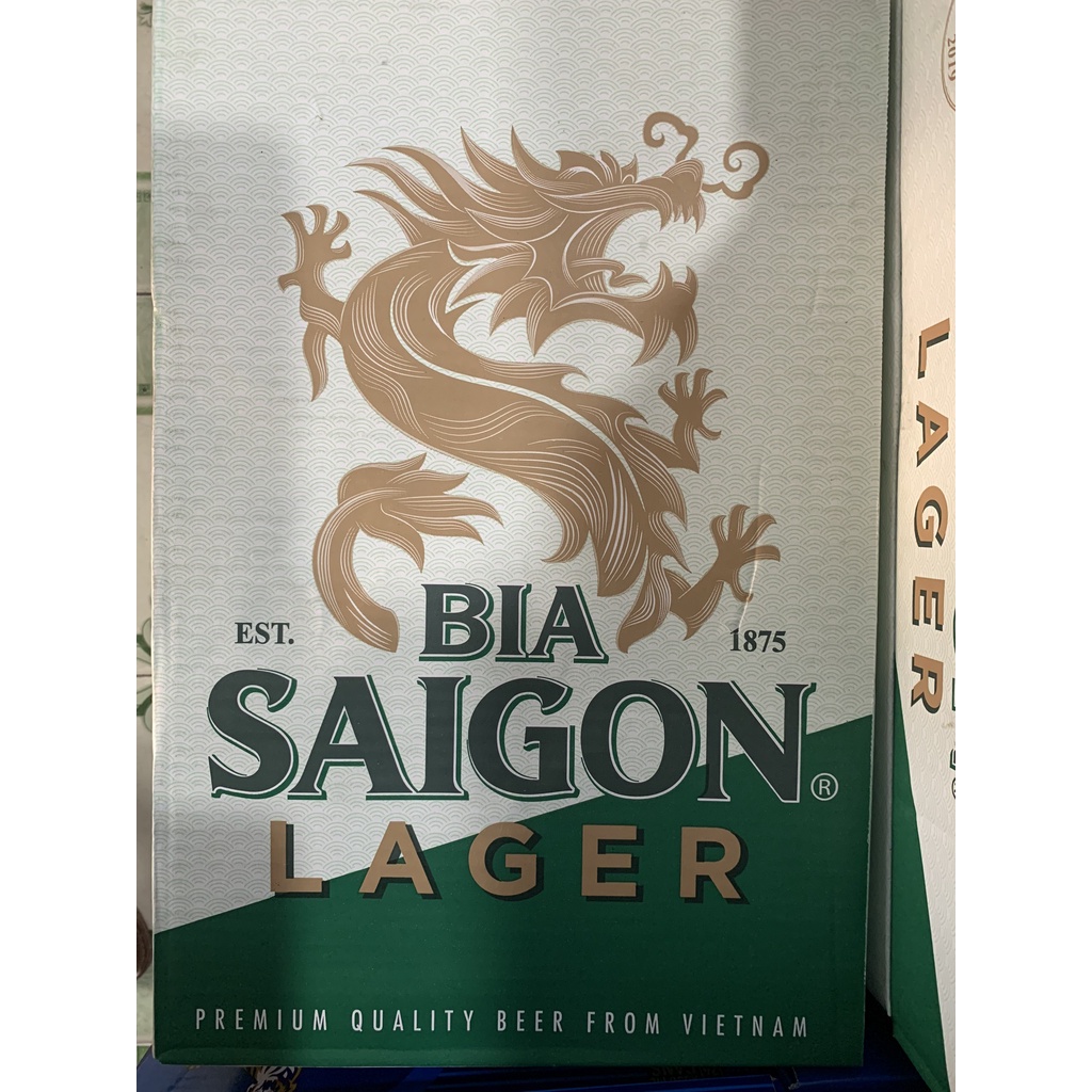 Thùng 24 lon bia SAIGON LAGER lon 330ml | Shopee Việt Nam