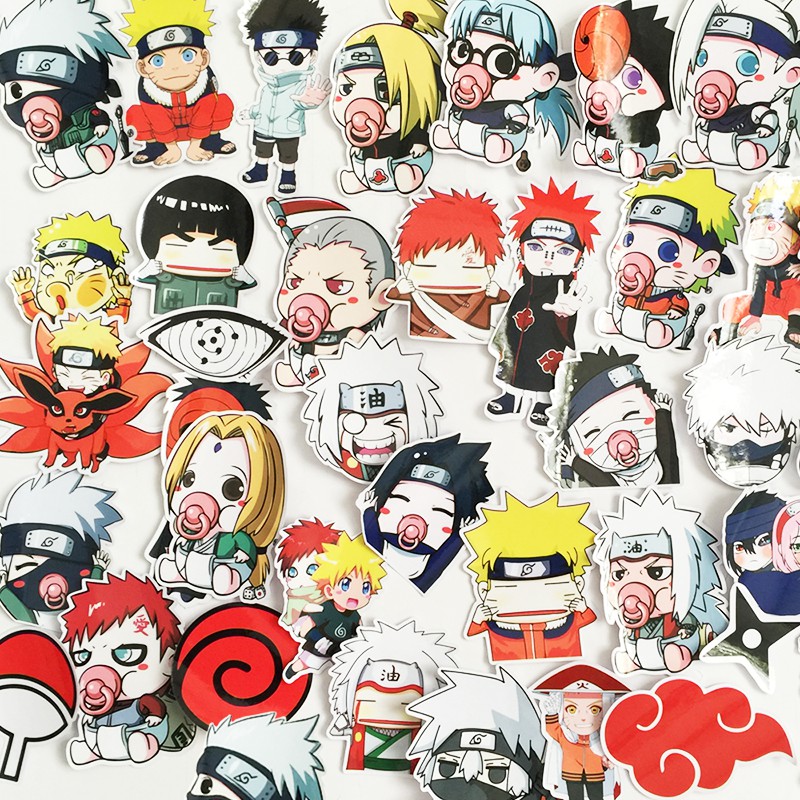 Bộ 35 Sticker Naruto Chibi Hoạt Hình - Miếng Dán Naruto | Shopee Việt Nam