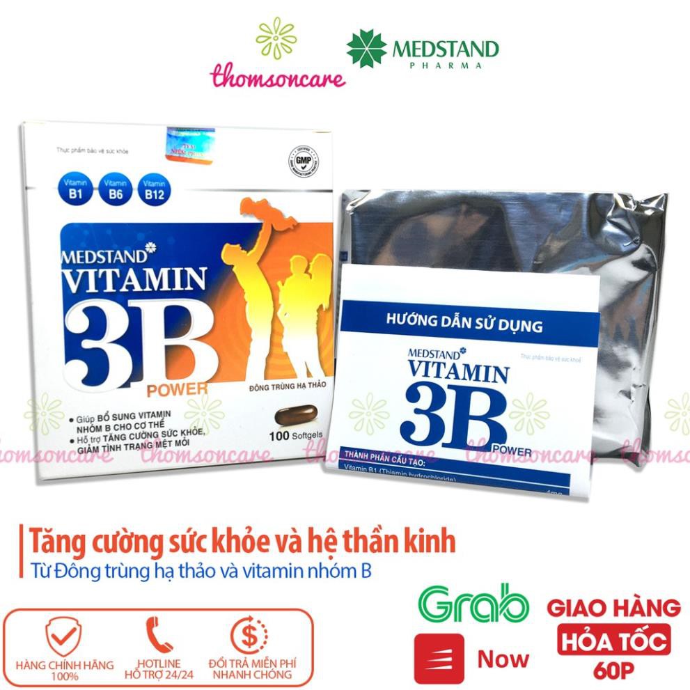 Bổ sung vitamin B1 B6 B12 và đông trùng hạ thảo - Vitamin 3B Medstand - Hộp 100 viên | Shopee ...