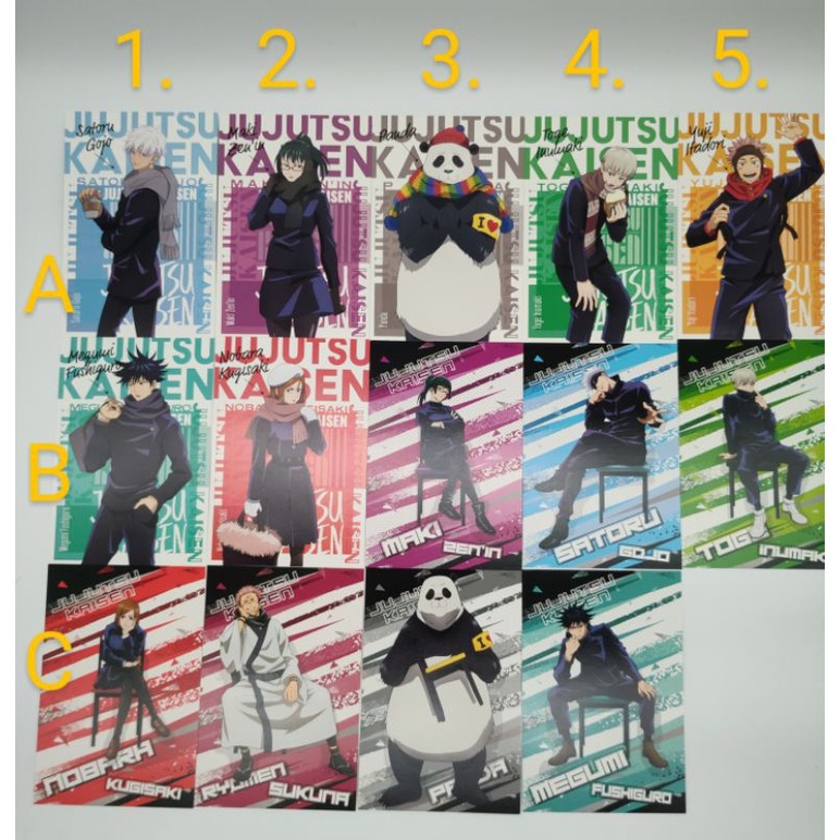 [ Mã MA ] Postcard chủ đề Jujutsu Kaisen JJK số 03, chính hãng | Shopee ...