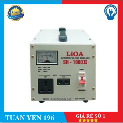 Ổn áp 1 pha LIOA SH-1000 II 1.0kVA điện áp vào 150V - 250V | Shopee Việt Nam