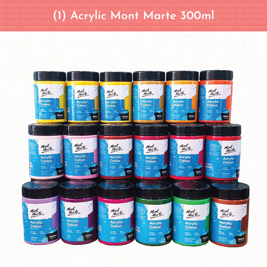 Màu acrylic Mont Marte 300ml (Bảng màu 1) | Shopee Việt Nam