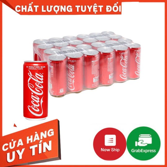Thùng 24 Lon Nước Giải Khát Có Gas Coca-Cola 320ml/lon - Original Coke | Shopee Việt Nam