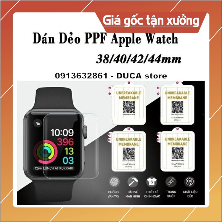 Miếng Dán Màn Hình PPF cho Applewatch seri 1/2/3/4/5/6/7/8/9/SE/Ultra và Đồng Hồ Thông Minh T500 ...