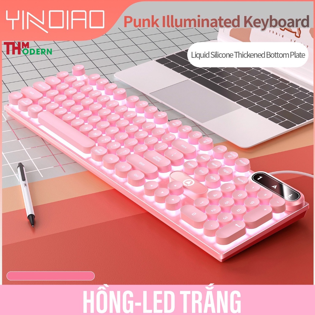 BÀN PHÍM K600 KÈM CHUỘT G5 YINOIAO GAMING CÓ DÂY LED XUYÊN CHỮ CHO LAPTOP PC-THMODERN | Shopee ...