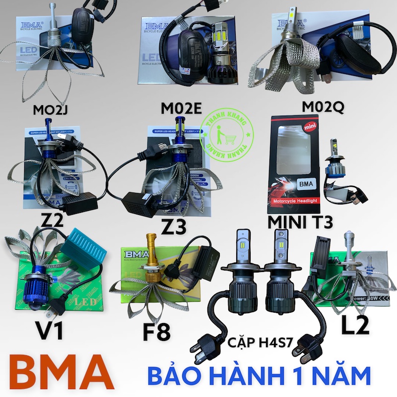 Đèn Pha Led BMA-DPL,đèn led bi cầu h4,đèn led cos vàng pha trắng bảo ...