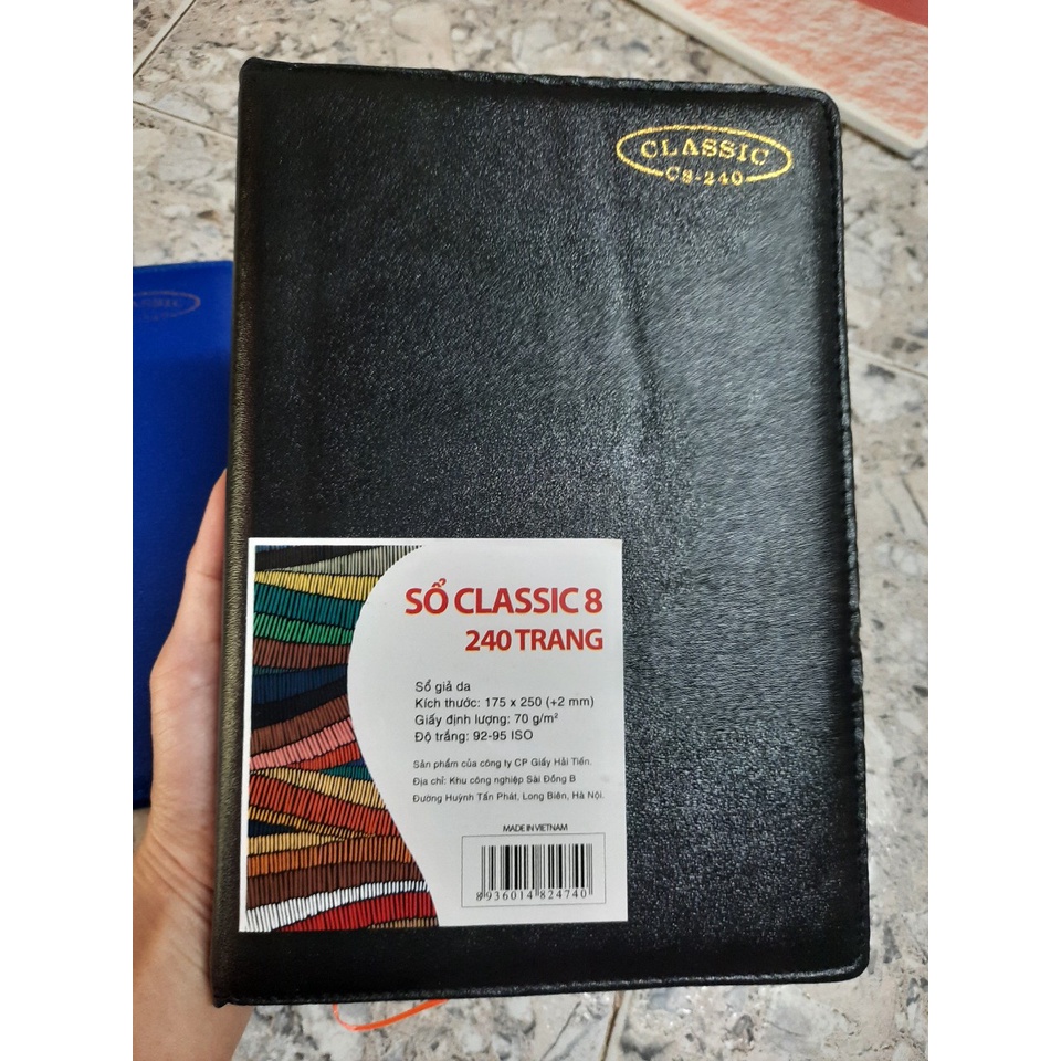 Sổ da Classic C6-240 trang KHUY BẤM Hải Tiến 4757 (150mm * 210mm) - Sổ da khuy bấm A5 | Shopee ...
