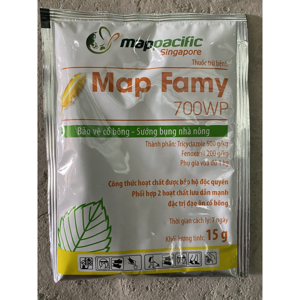 Thuốc đặc trị đạo ôn cổ bông Map Famy 700WP - gói 15gr | Shopee Việt Nam