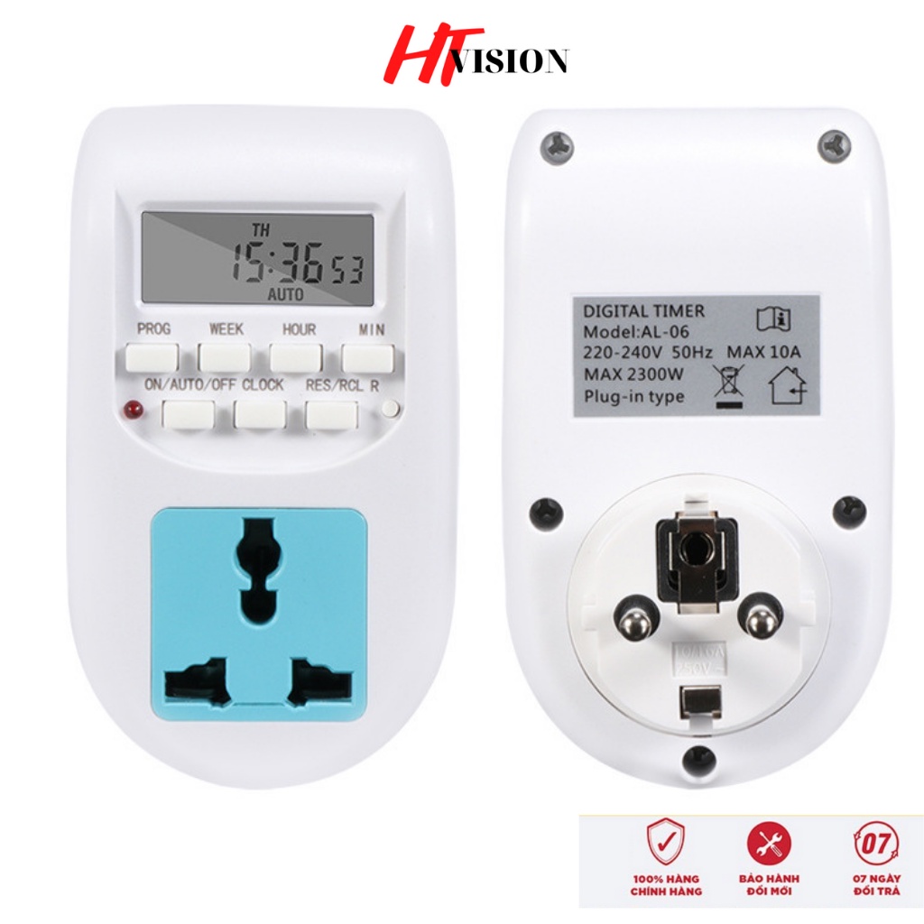 Ổ cắm hẹn giờ bật tắt tự động Digital Timer AL-06 220v 10A | Shopee ...