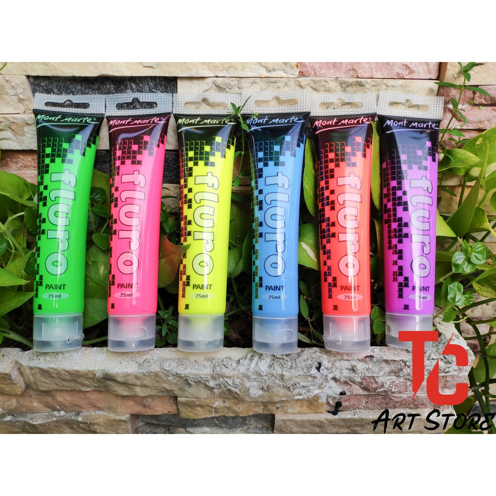 Màu Acrylic Fluro Dạ Quang Mont Marte - Tuýp 50ml | Shopee Việt Nam