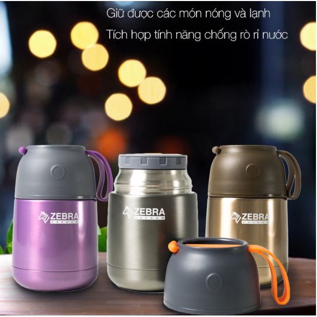 Bình giữ nhiệt ,ủ cháo ZEBRA 450ml - Thái Lan cao cấp - 123005 - 123006 ...