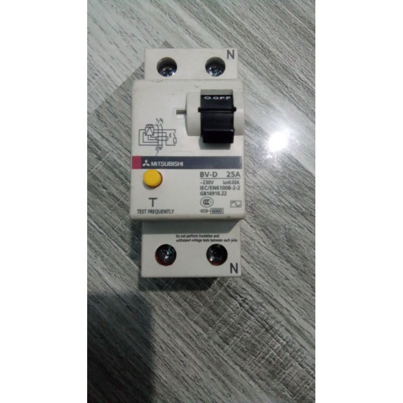 Aptomat chống rò điện RCCB Mitsubishi BV-D 2P 30mA 25A | Shopee Việt Nam