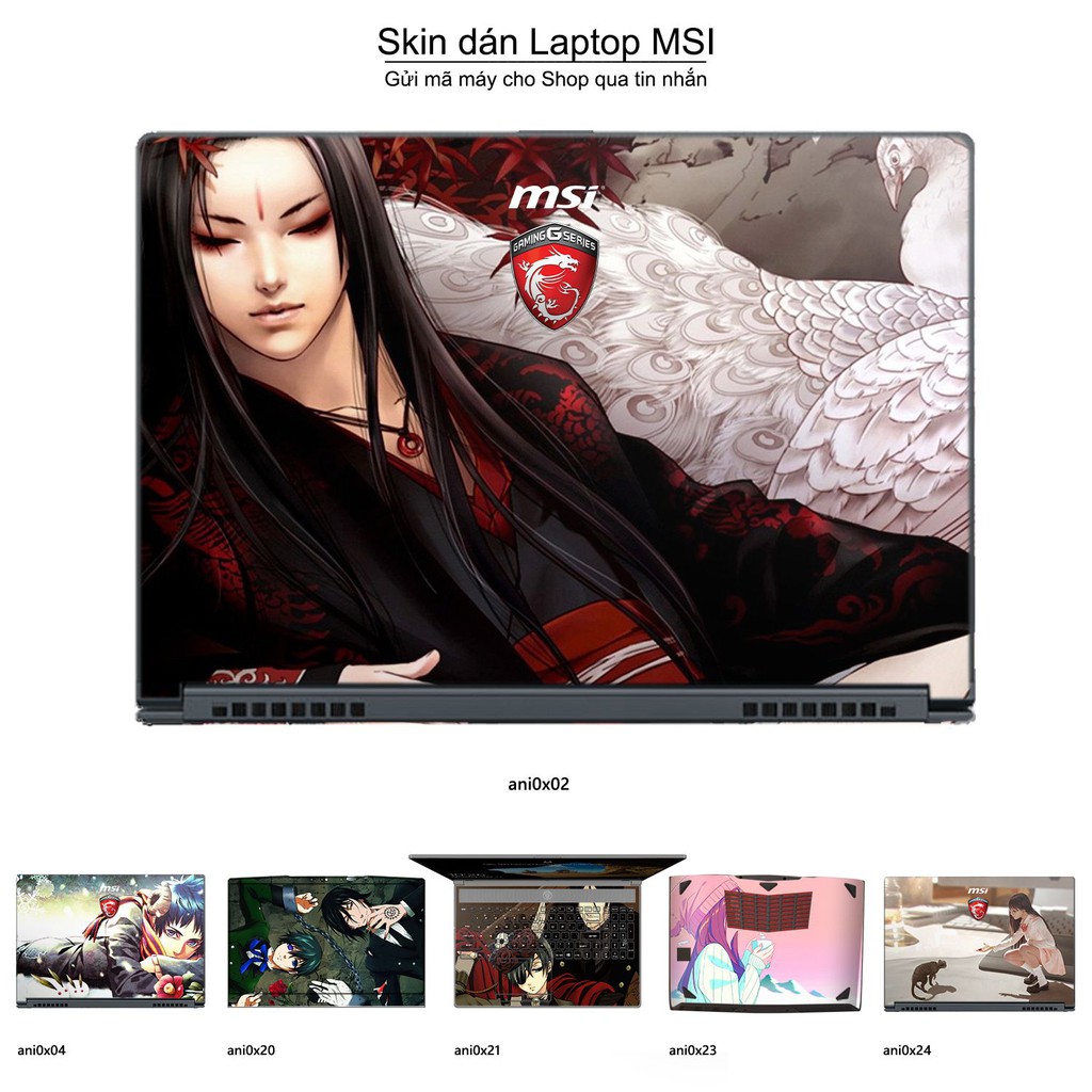 Skin dán Laptop MSI in hình Anime (inbox mã máy cho Shop) | Shopee Việt Nam