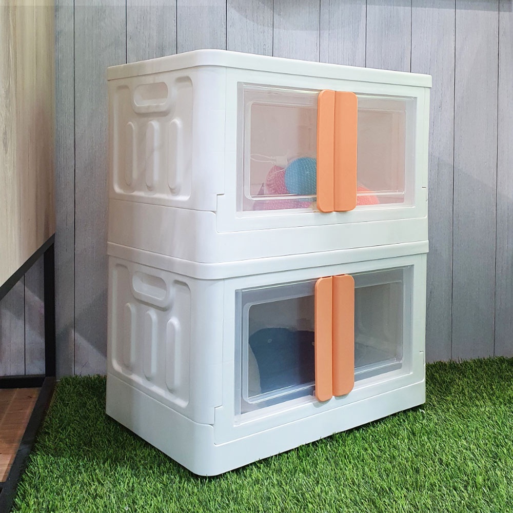 HomeBase STACKO Thùng đựng đồ bằng nhựa CHEER W50xD31xH30cm màu cam ...