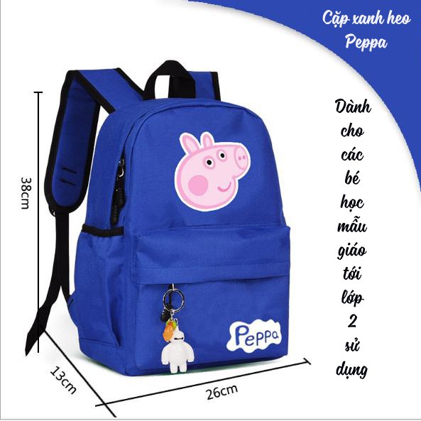 Cặp sách cho bé đi học hình Peppa Pig - tặng móc khoá Baymax | Shopee ...