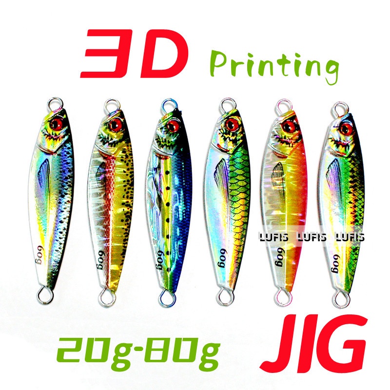 1 Mồi Câu Cá 3D Jig 20g / 30g / 40g / 60g / 80g | Shopee Việt Nam