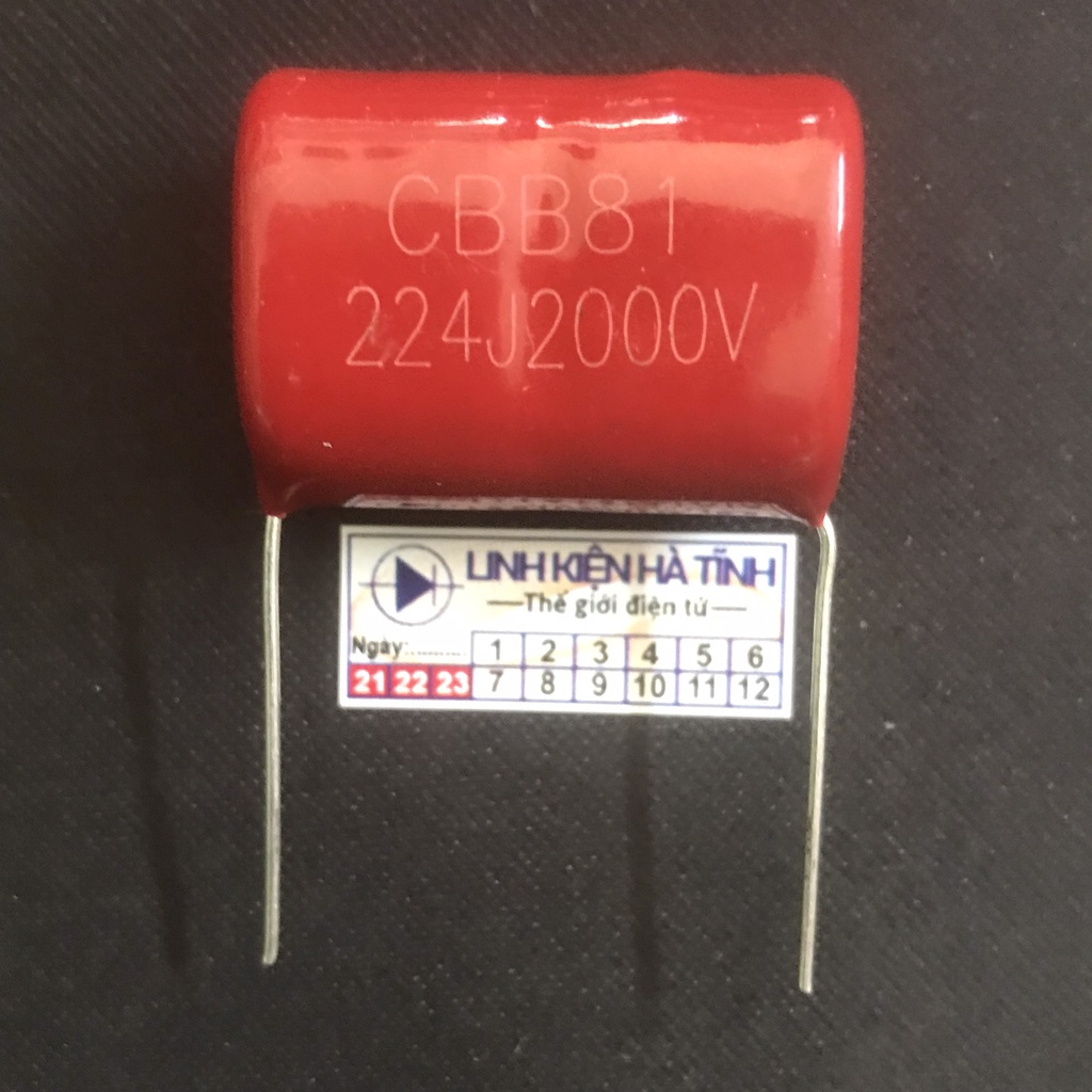 5 cái Tụ CBB81 2000V224J 224K 0.22UF 224j2000V 224J 2000V kích thước chân 27mm | Shopee Việt Nam