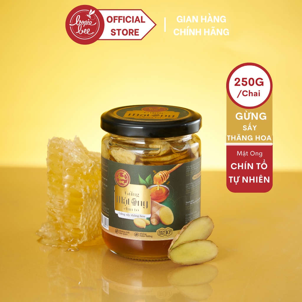 Mật ong Ngâm Gừng Sấy Thăng Hoa Bonie Bee 250g- 450g | Shopee Việt Nam