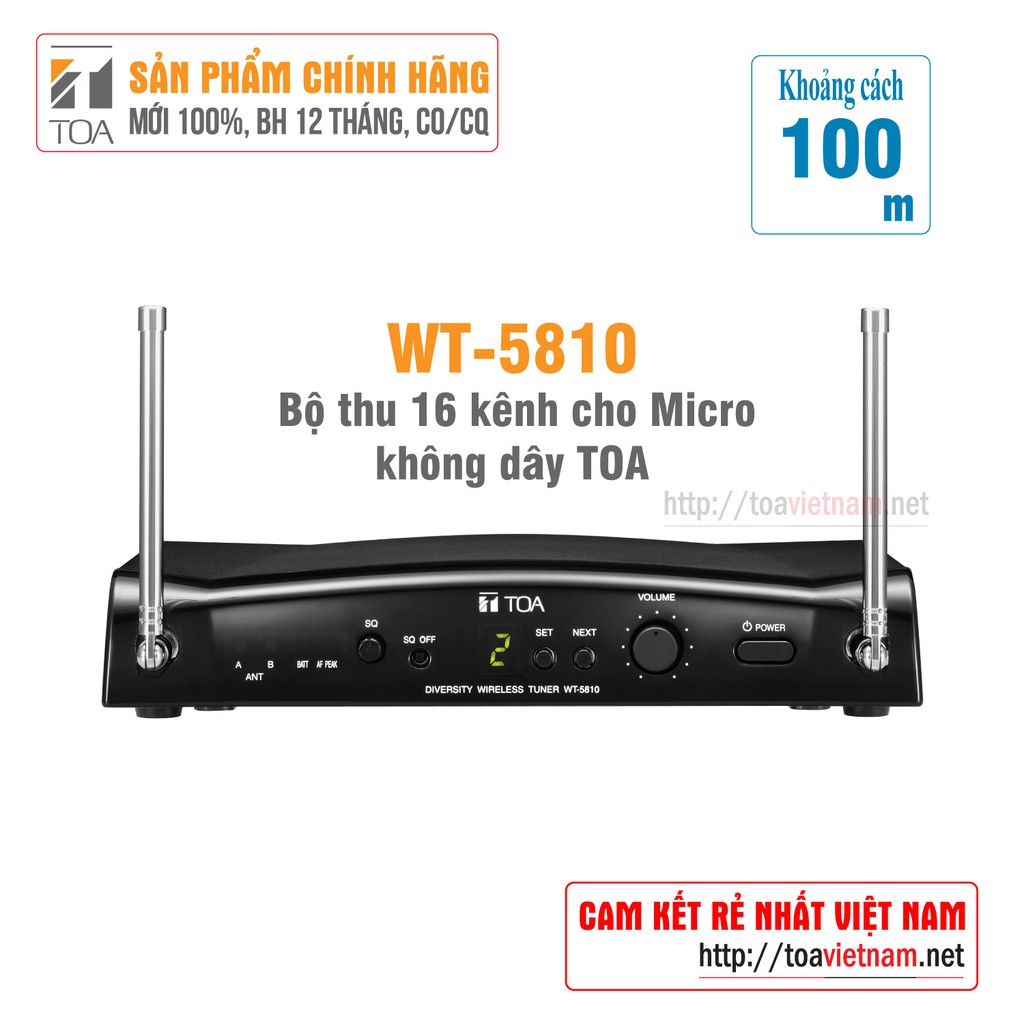 Bộ thu không dây UHF: TOA WT-5810 | Shopee Việt Nam