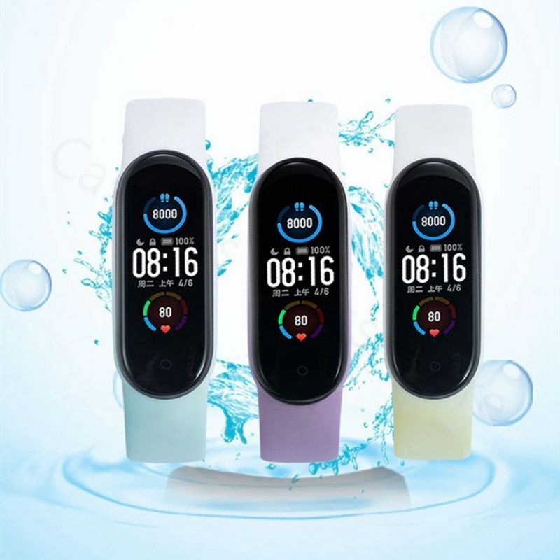 Miband 5 6 - Dây đeo silicon vintage dành cho đồng hồ Miband 5 và ...