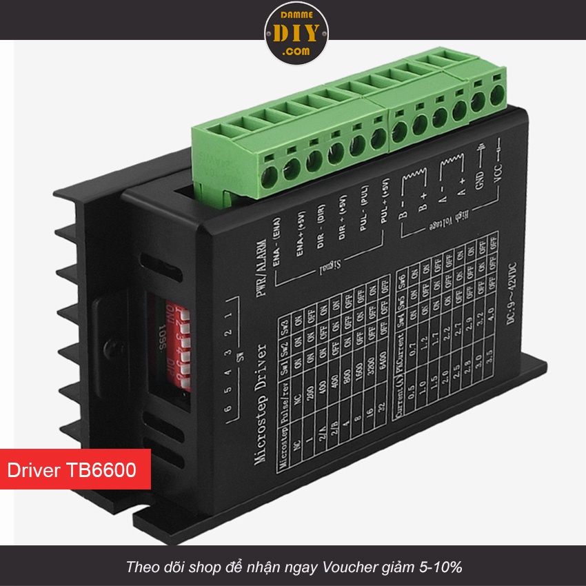 Driver TB6600 - Trình điều khiển động cơ bước Step motor 2 pha | Shopee ...