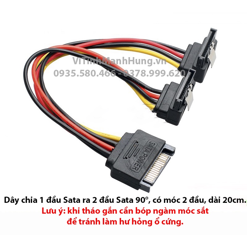 Dây chia 1 đầu Sata ra 2 đầu Sata, dài 20cm - Sata to 2 Sata . | Shopee ...