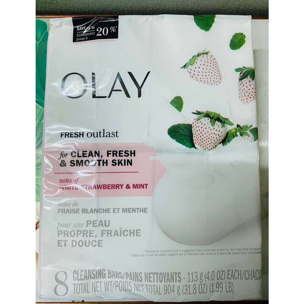 [USA] 02 XÀ PHÒNG CỤC OLAY WHITE STRAWBERRY & MINT, WATER LILY 31.08OZ ...