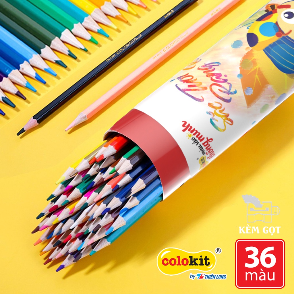 Bút chì màu chuyên nghiệp dạng lon 36 màu Thiên Long Colokit - Tiêu ...