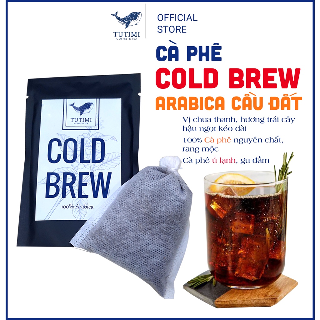 Cà phê Nguyên Chất Ủ Lạnh Cold Brew 100% hạt ARABICA CẦU ĐẤT, mỗi túi ...
