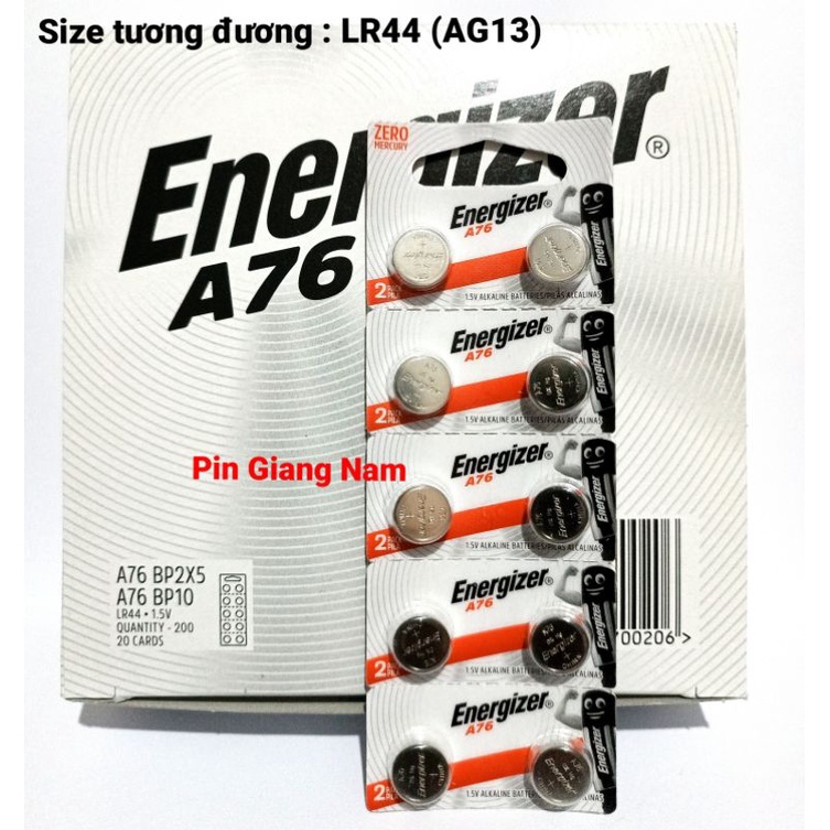 Pin LR44 Energizer (A76) Hàng Chính Hãng Vỉ 10 Viên | Shopee Việt Nam