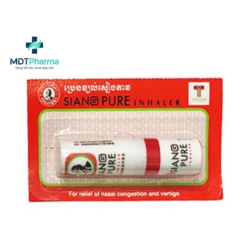 Ống hít mũi Siang Pure Inhaler ông già Thái - Thông mũi, dễ thở, 2 đầu ...