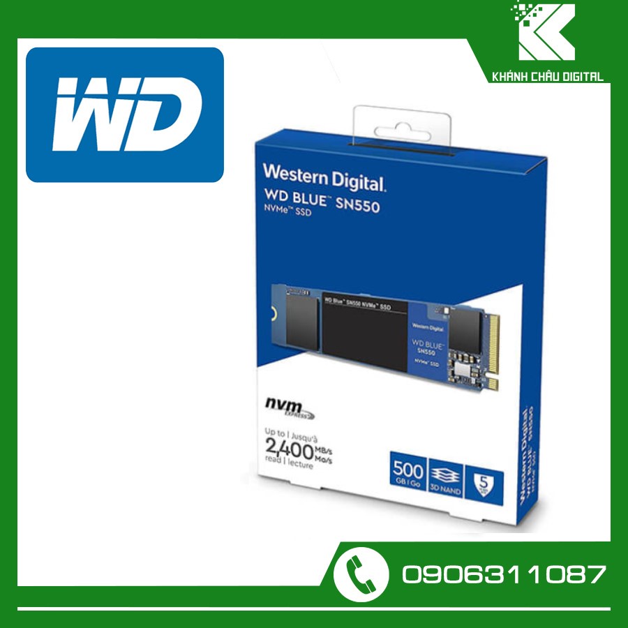 Ổ cứng SSD WD Blue SN550 500GB / 1TB / 2TB M2 2280 PCIe NVMe Gen 3×4 WDS500G2B0C | Shopee Việt Nam
