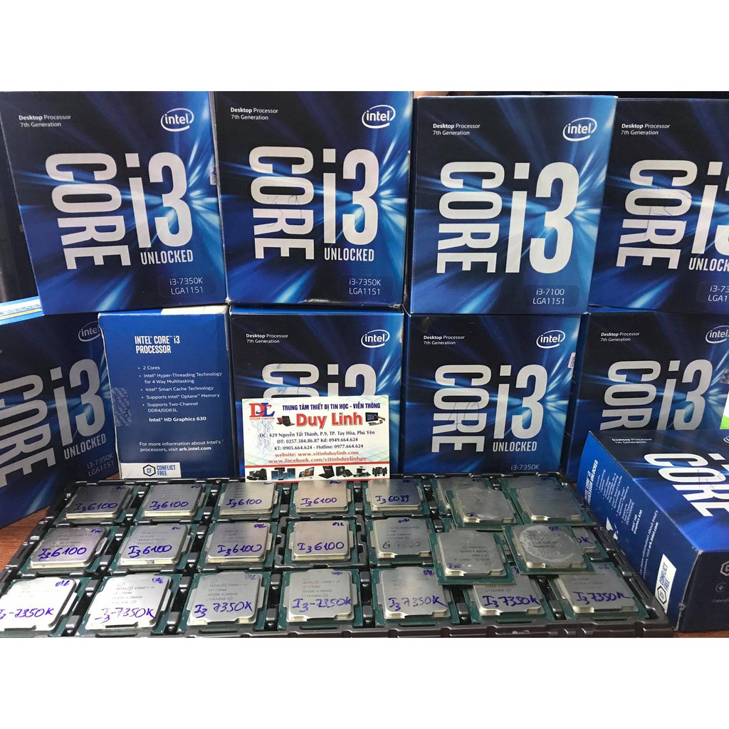 CPU intel core i3 6098P / 6100 7100/ 7350K socket 1151 tặng kèm keo tản nhiệt | Shopee Việt Nam
