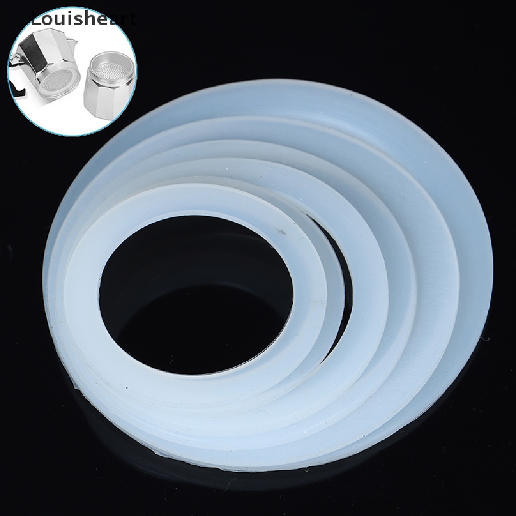 Louisheart Silicone Seal Flexible Gasket Ring For Moka Pot Espresso ...