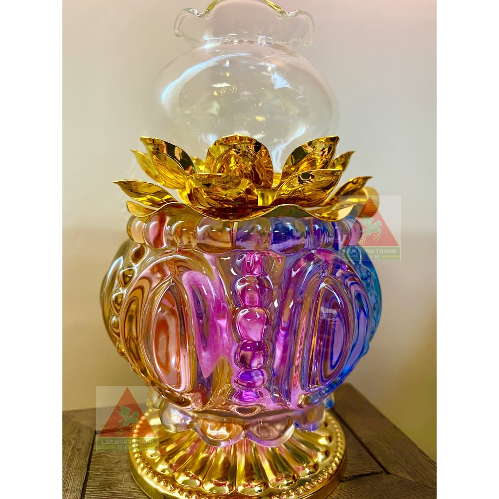 Đèn Dầu Lưu Ly Hoa Văn Ngũ Sắc – MS 027 | Shopee Việt Nam
