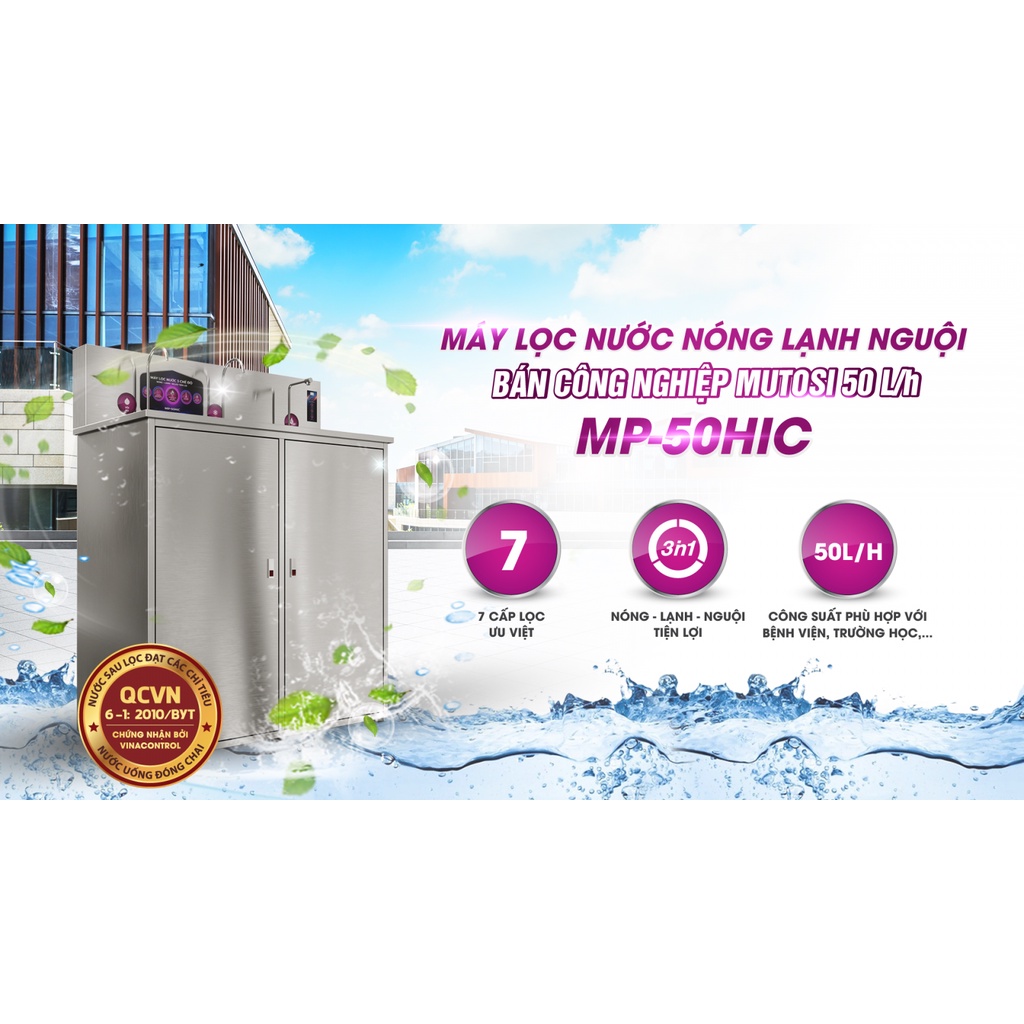 Máy lọc nước nóng lạnh nguội - bán công nghiệp Mutosi 50lít/giờ ...
