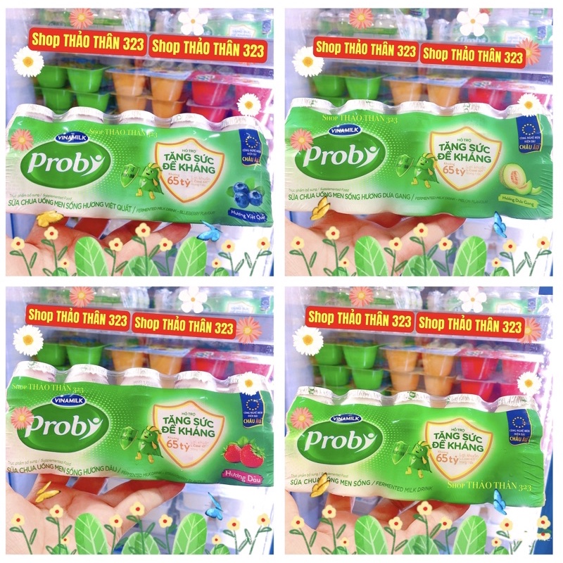 Mới -SỮA CHUA UỐNG PROBI LÊN MEN TỰ NHIÊN VINAMILK 65ml | Shopee Việt Nam