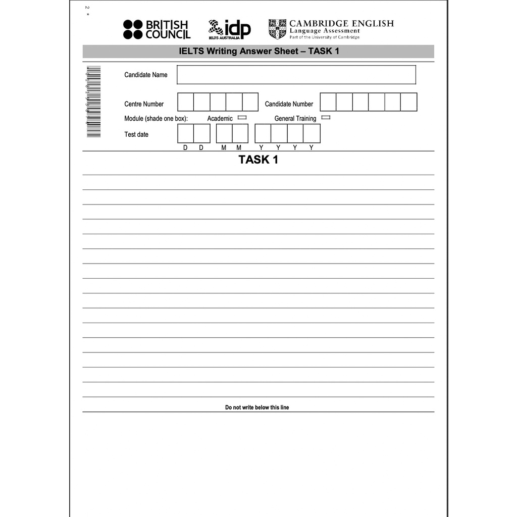 IELTS Writing answer sheet | Shopee Việt Nam