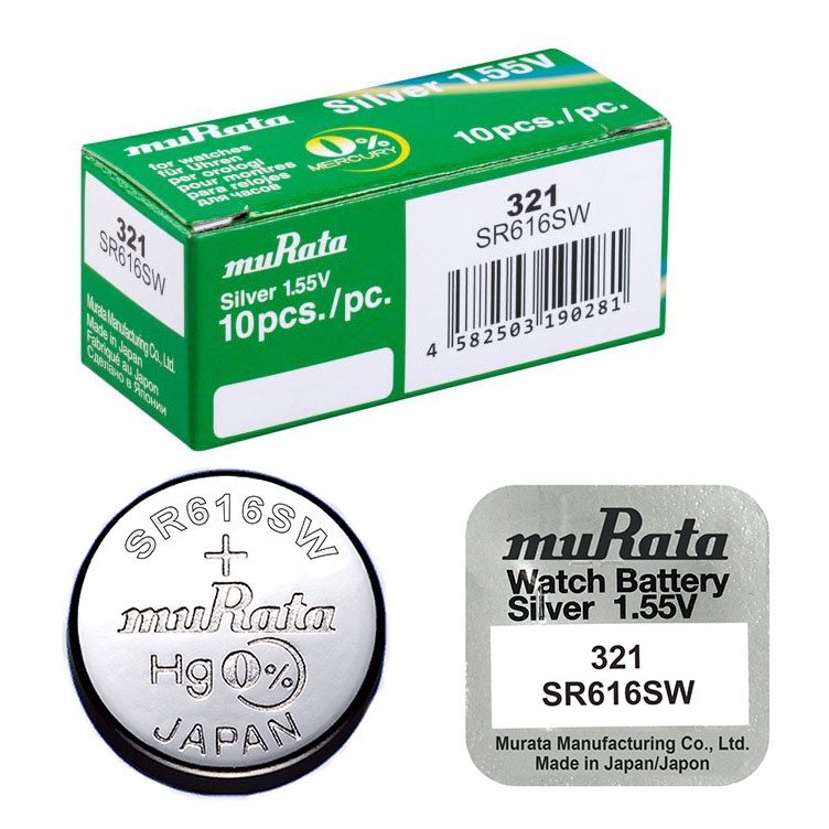 Pin đồng hồ MURATA Sony 321 SR616SW oxit bạc Made in Japan chính hãng ...