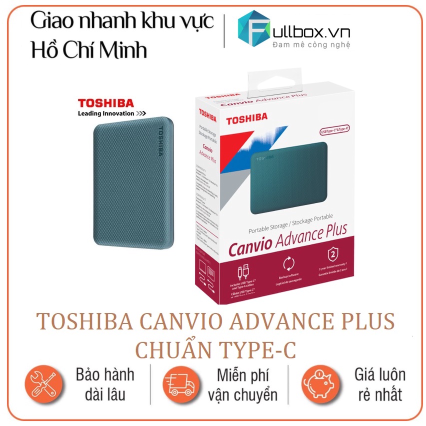 ổ cứng di động TOSHIBA canvio advance plus - chuẩn type-c | Shopee Việt Nam