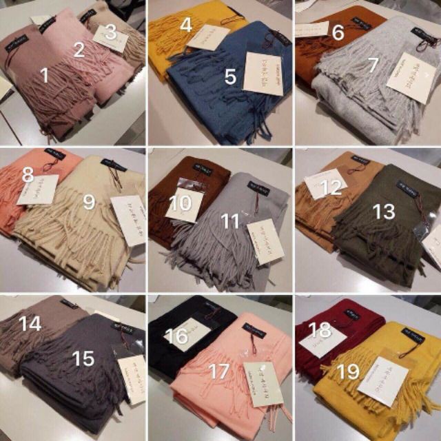 Khăn Len Dạ Quàng Cổ Nhập Hàn Quốc SKY CASHMERE Hàng Cao Cấp Đủ Màu ...