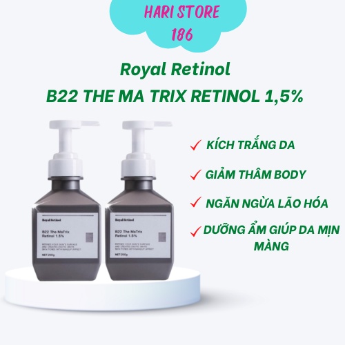 Royal retinol Haristore Kem ủ trắng body retinol B22 The Matrix Retinol ...