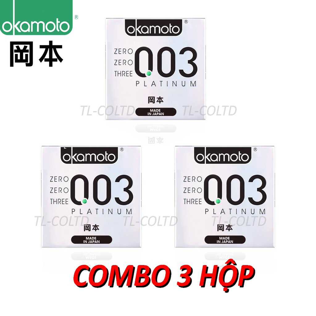Bao cao su Okamoto 003 Platinum Hộp 3 cái COMBO 3 HỘP | Shopee Việt Nam