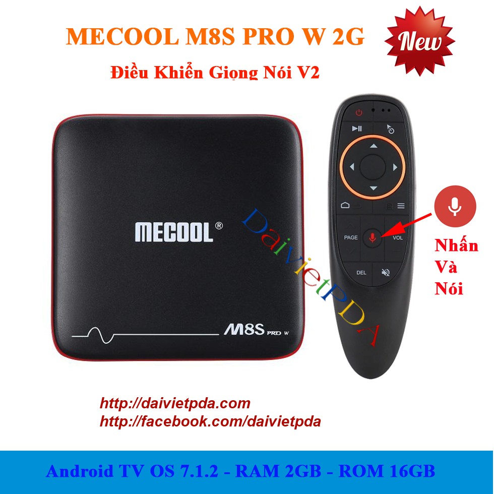 [Voice]MECOOL M8S PRO W - RAM 2GB - ROM 16GB Điều khiển giọng nói | Shopee Việt Nam