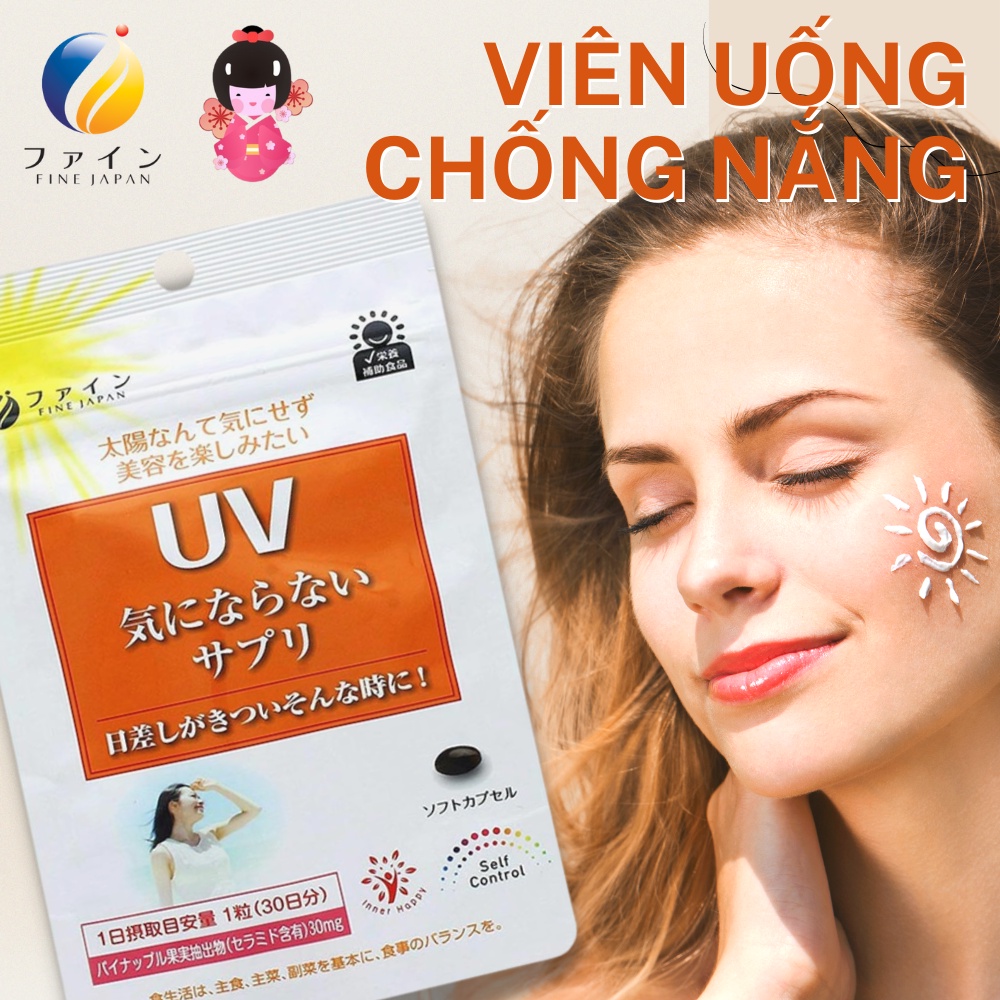 Viên uống chống nắng UV Fine (30 viên) Nhật Bản - Chống nắng sinh học | Shopee Việt Nam