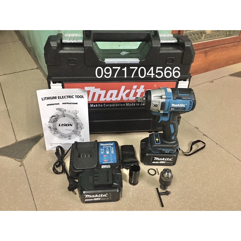 Máy xiết bulong Pin 20V Makita + tặng đầu chuyển khoan | Shopee Việt Nam