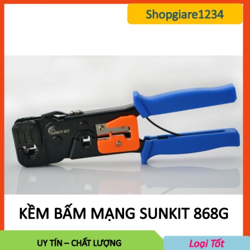 Kềm Bấm Mạng Sunkit SK 868G Cực Xịn Siêu Bền - Đầu RJ45 - Đầu RJ12 - Đầu RJ11 - Cắt Cable Mạng ...