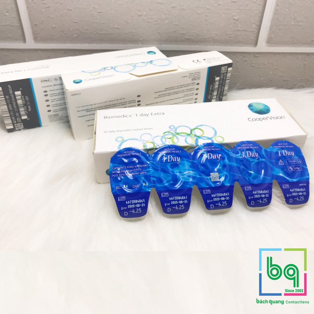 [Sử Dụng 1 Ngày] Kính Áp Tròng Mỹ Không Màu BIOMEDICS 1 DAY EXTRA [độ từ -1,00 → -10,00 ...