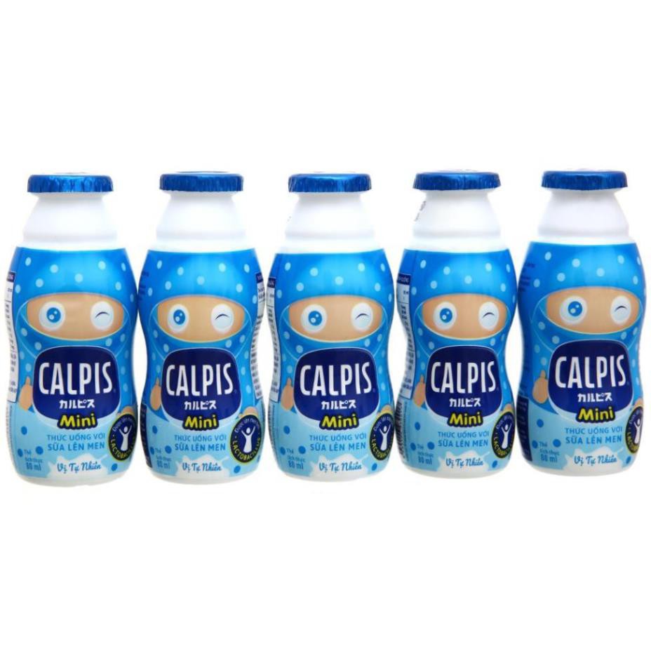 Lốc 5 chai thức uống từ sữa lên men hương tự nhiên Calpis Mini 80ml ...