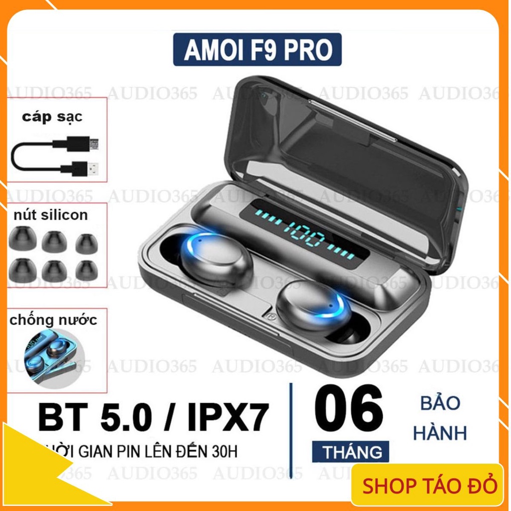 Tai nghe Amoi F9 pro, kết nối không dây, bluetooth 5.0. Có mic đàm ...